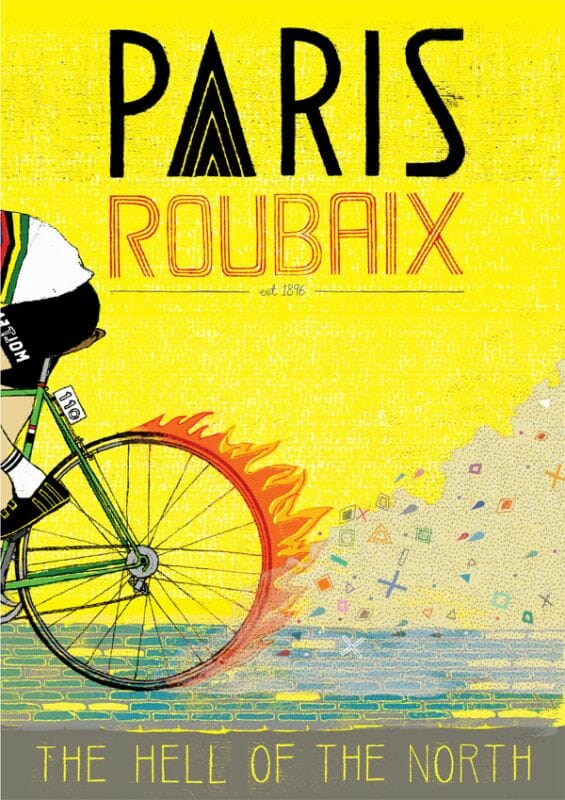 Paris-Roubaix Cycle Race Poster – Hireillo | Hire an Illustrator