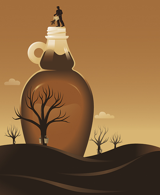 Syrupy Sweet – Work for Spirit Magazine – Hireillo | Hire an Illustrator