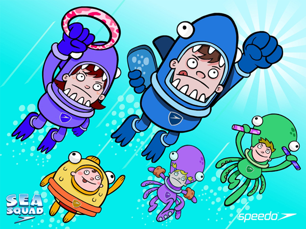 Speedo Sea Squad – Hireillo | Hire an Illustrator