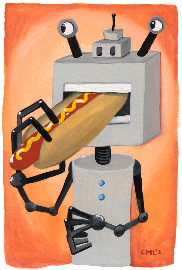 Hot Dog Robot: The July Robot of the Month – Hireillo | Hire an Illustrator