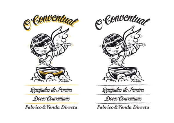 Illustrations for O Conventual’s Logotype and Bakery’s Wall. – Hireillo ...