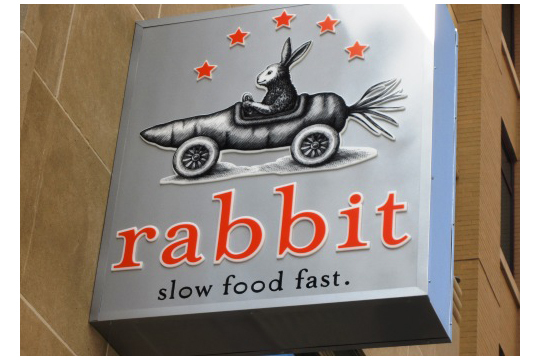 Rabbit Restaurant Logo Illustrated by Steven Noble – Hireillo | Hire an ...