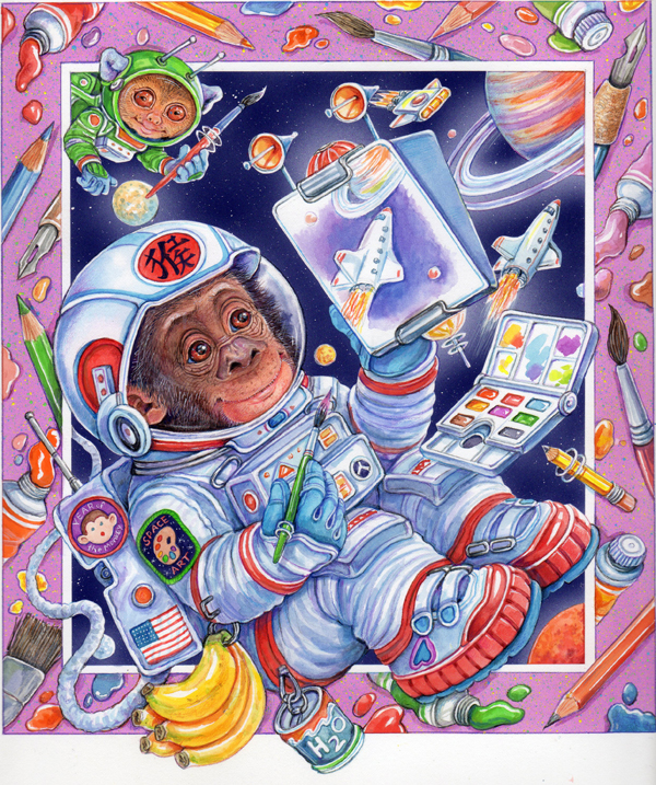 Year of the Space Monkey Artist – Hireillo | Hire an Illustrator