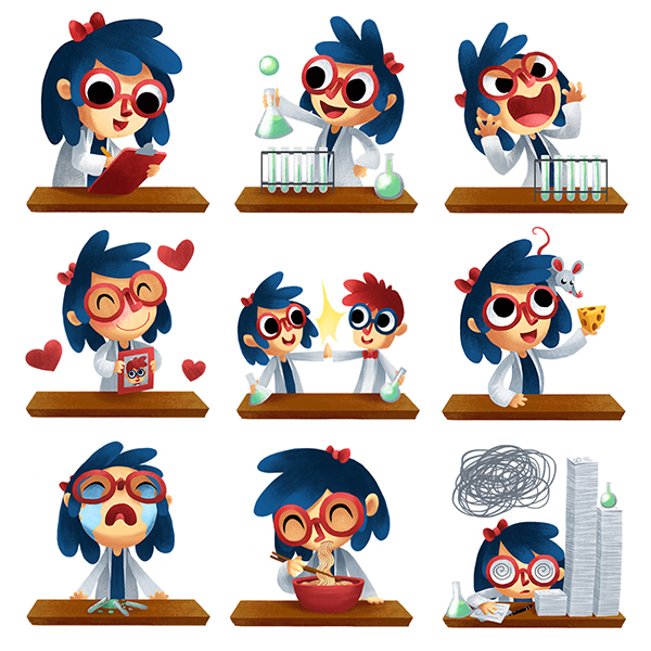 Marie the Scientist, a Sticker Pack for Imo – Hireillo | Hire an ...