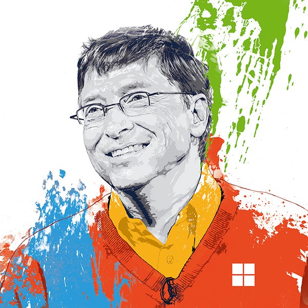 Bill Gates Portrait – Hireillo | Hire an Illustrator