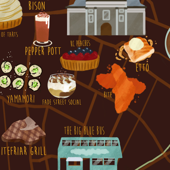 Dublin Food Map – Hireillo | Hire an Illustrator