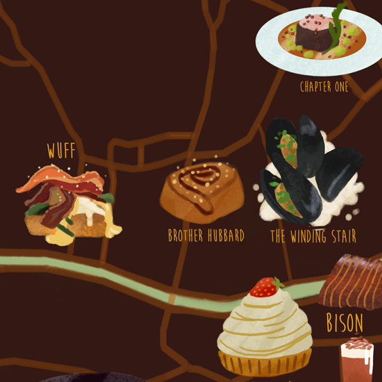 Dublin Food Map – Hireillo | Hire an Illustrator