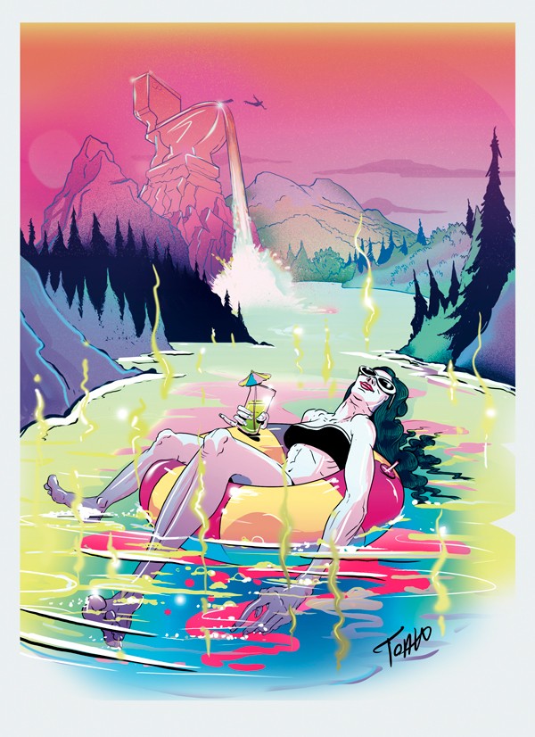 Summer Bummer, Seven Days Newspaper – Hireillo | Hire an Illustrator