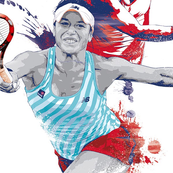 Heather Watson – Wimbledon Hero – Hireillo | Hire an Illustrator