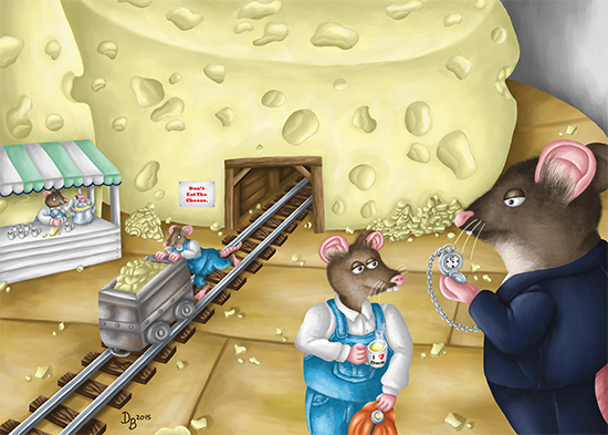 Mining for Cheese – Hireillo | Hire an Illustrator