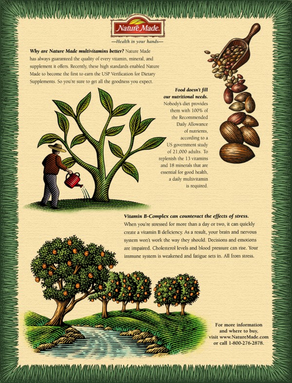 Nature Made Print Ads – Hireillo | Hire an Illustrator