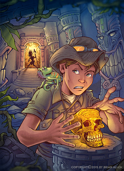 Explorer in Temple Book Cover Illustration – Hireillo | Hire an Illustrator