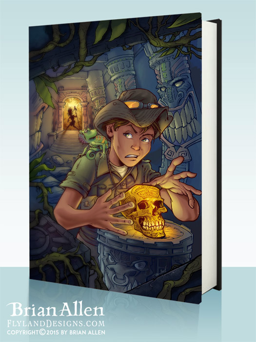 Explorer in Temple Book Cover Illustration – Hireillo | Hire an Illustrator