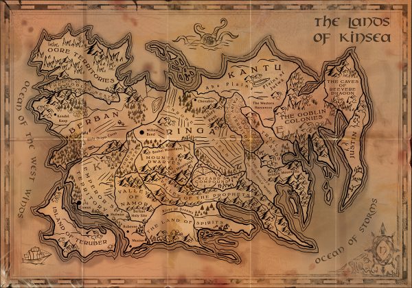 Fantasy Map: The Lands of Kinsea – Hireillo | Hire an Illustrator