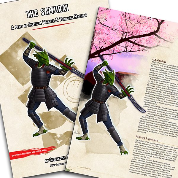 D&D Samurai Class – Dragonborn – Hireillo | Hire an Illustrator