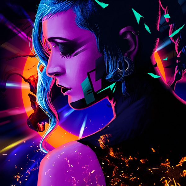 Mutiny – Cyberpunk Album Art for Varien – Hireillo | Hire an Illustrator