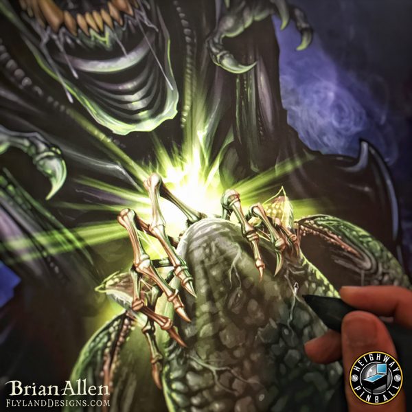 Official Alien Pinball Machine Back-Glass Illustration – Hireillo ...