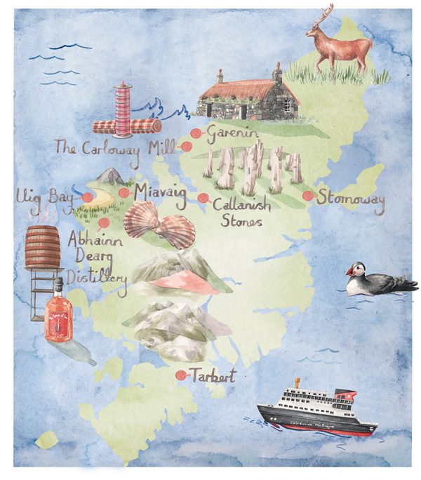 Map of Lewis and Harris for Britain Magazine – Hireillo | Hire an ...