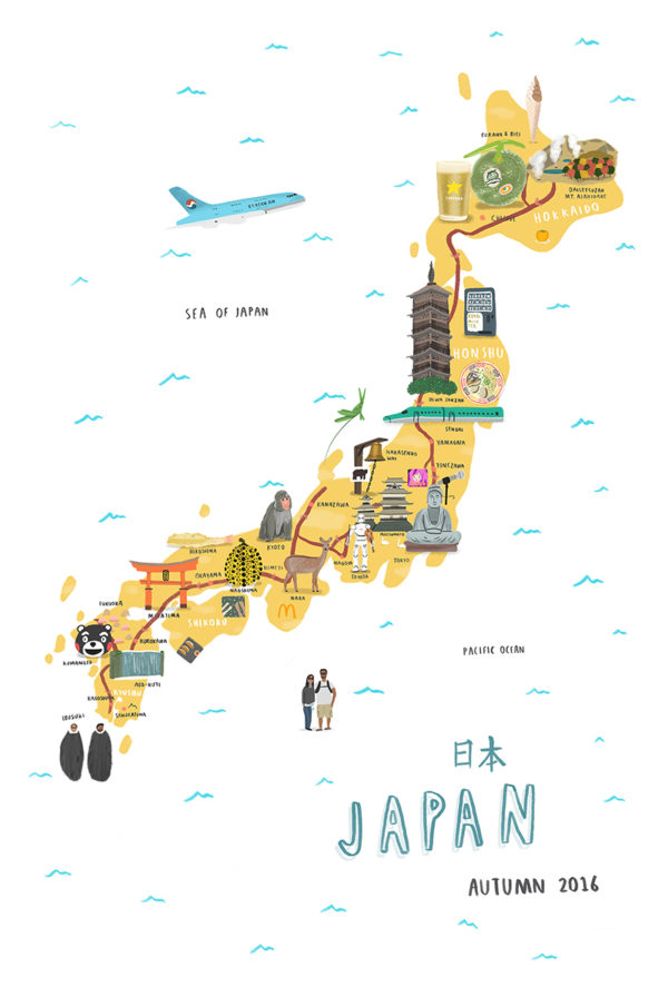 Map of Japan – Hireillo | Hire an Illustrator