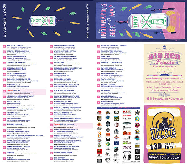 The Indianapolis Beer Map – Hireillo | Hire an Illustrator