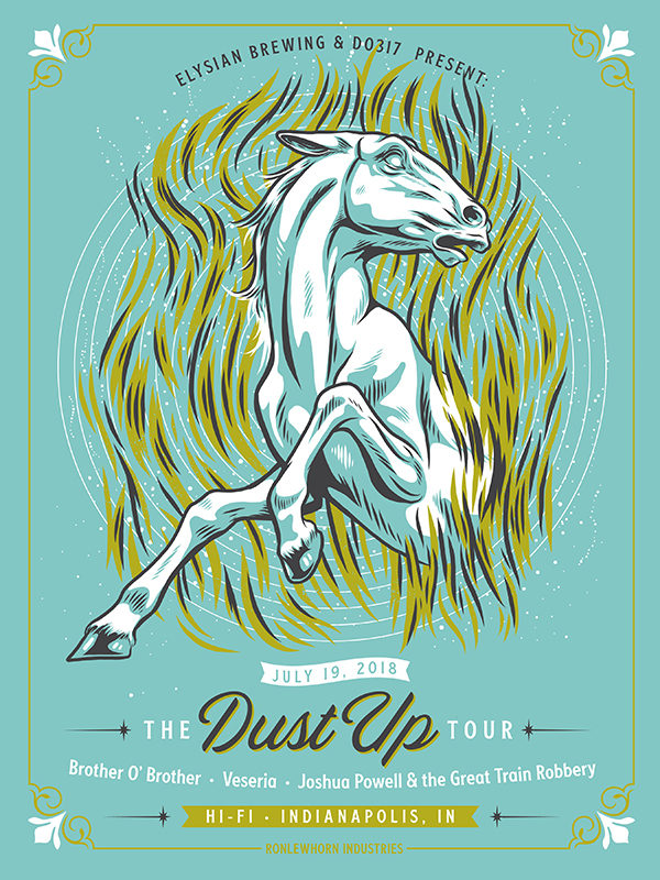 Gig Poster for the Dust Up Tour – Hireillo | Hire an Illustrator