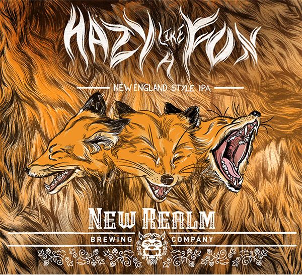 Hazy Like a Fox Beer Label Design for New Realm Brewing – Hireillo ...