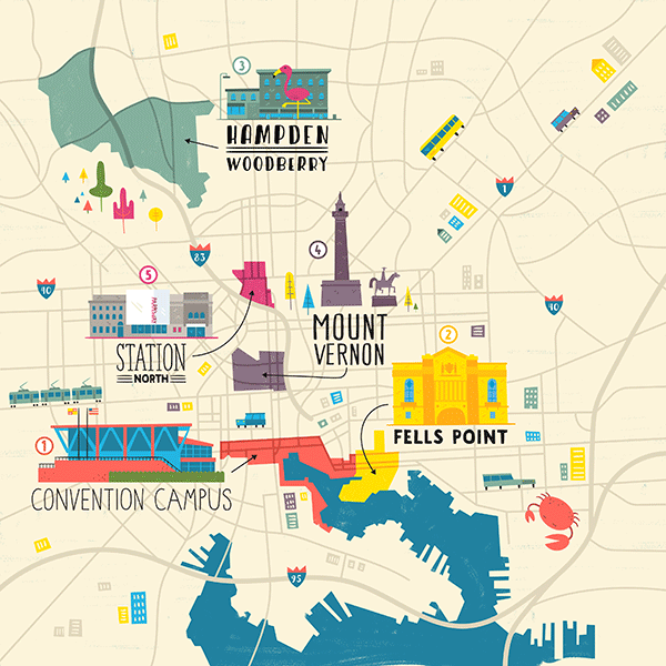 Convene Magazine Convention Center Maps – Hireillo | Hire an Illustrator