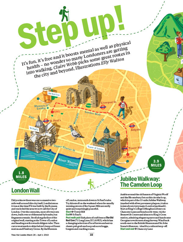 Timeout London Walk Maps – Hireillo | Hire an Illustrator