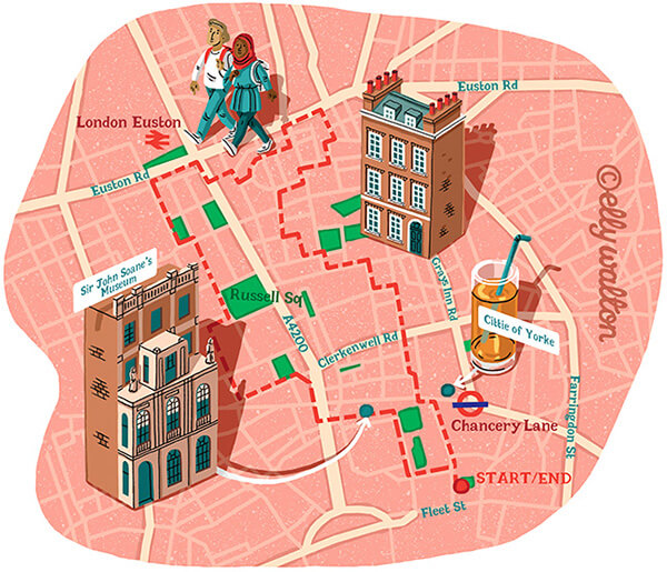 Timeout London Walk Maps – Hireillo | Hire an Illustrator