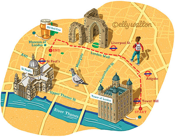 Timeout London Walk Maps – Hireillo | Hire an Illustrator