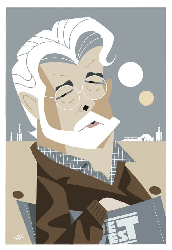 George Lucas Joins the Geeks – Hireillo | Hire an Illustrator