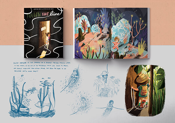 Follow the Line Picture Book – Hireillo | Hire an Illustrator