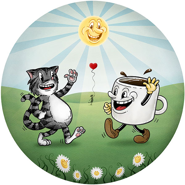 Misty the Cat and Joe Coffee – Using Adobe Fresco to Draw and Colour ...