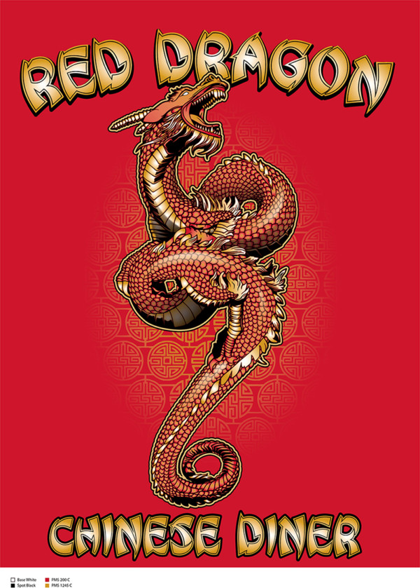 Red Dragon Screen Print Design Project – Hireillo | Hire an Illustrator