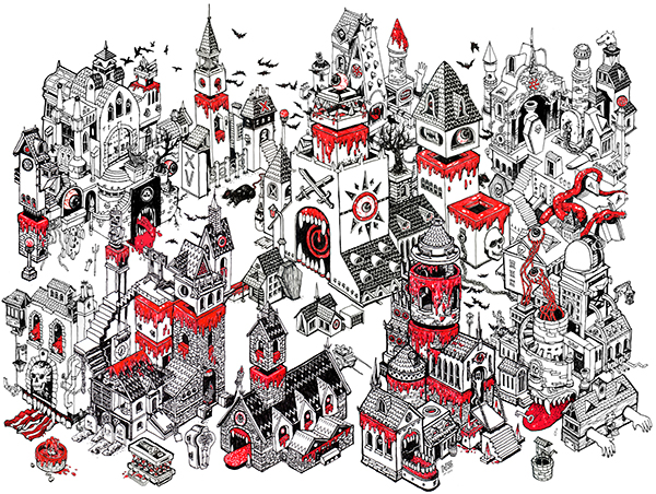 Mega Haunted Houses – Hireillo | Hire an Illustrator