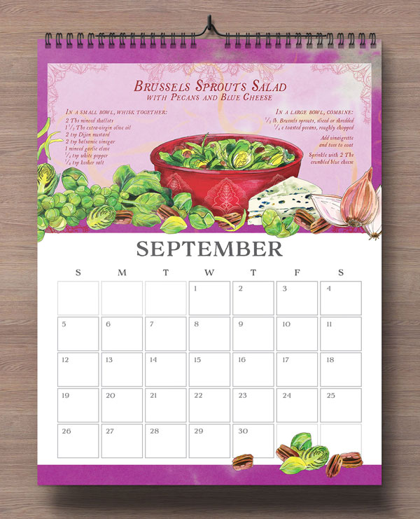 2021 Illustrated Food Calendar – Hireillo | Hire an Illustrator