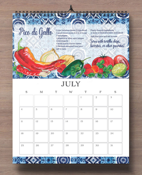 2021 Illustrated Food Calendar – Hireillo | Hire an Illustrator