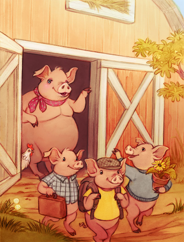 The Three Little Pigs Reimagined – Hireillo | Hire an Illustrator