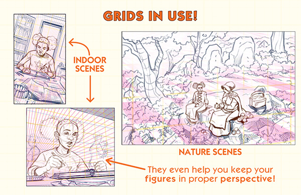 Perspective Grids a Pack of Grid & Vanishing Point Tools for Artists ...