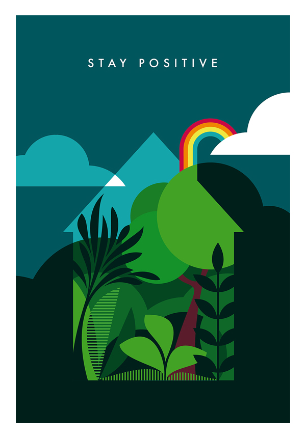 Stay Positive Poster 2 – Hireillo | Hire an Illustrator