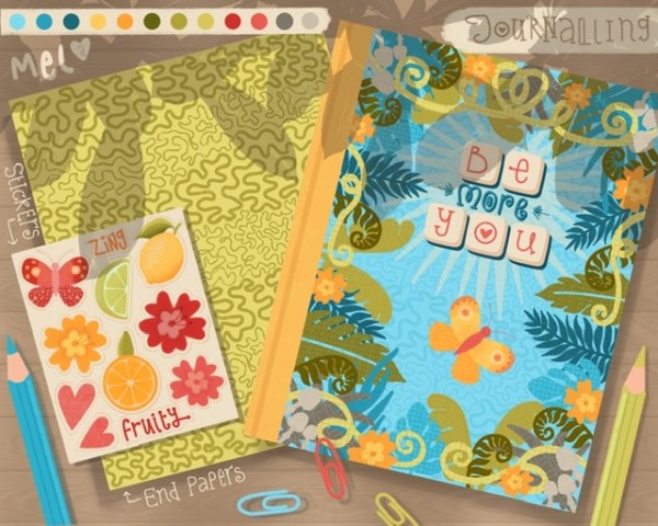 Citrus Palette Surface Designs for Journals, Diaries, Notebooks ...
