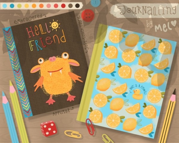 Citrus Palette Surface Designs for Journals, Diaries, Notebooks ...