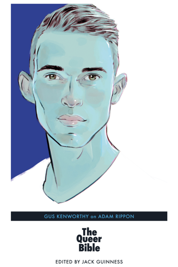 Portrait of Adam Rippon in the Queer Bible – Hireillo | Hire an Illustrator