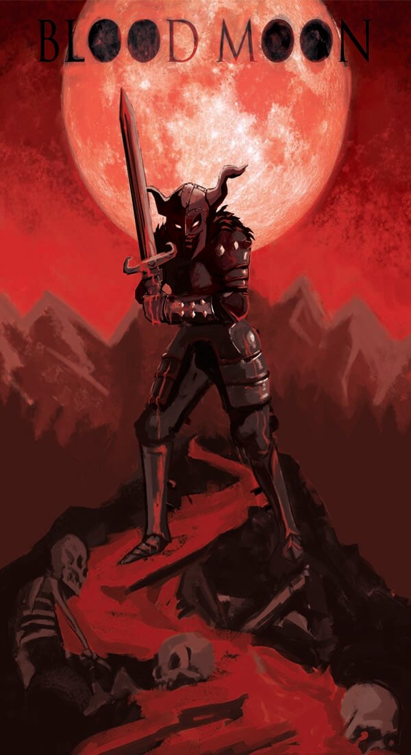 Blood Moon Card – Hireillo | Hire an Illustrator