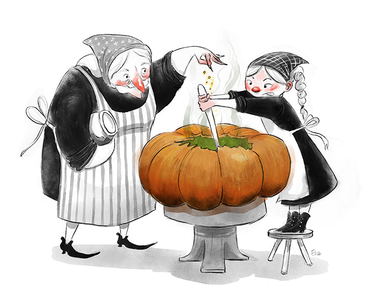 The Little Witches: Folktober Drawings – Hireillo | Hire an Illustrator