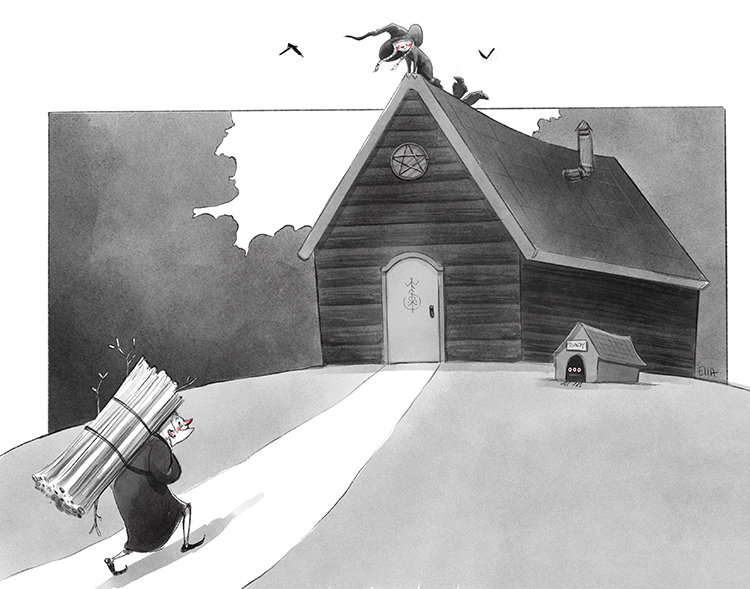The Little Witches: Folktober Drawings – Hireillo | Hire an Illustrator