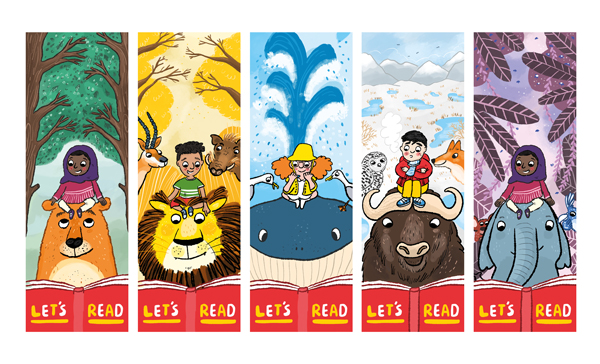 Let’s Read – Bookmark Collection – Hireillo | Hire an Illustrator