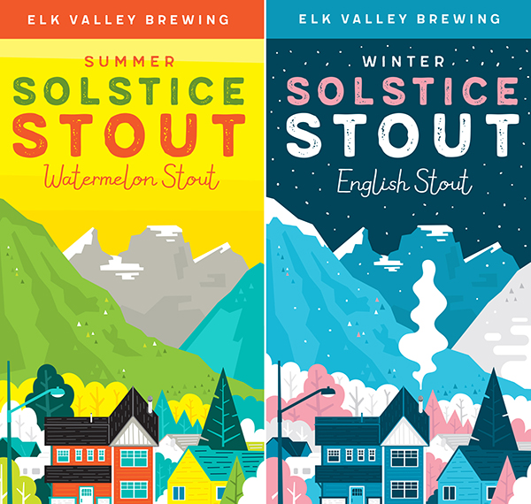 Self-Initiated: Solstice Stout Labels – Hireillo | Hire an Illustrator
