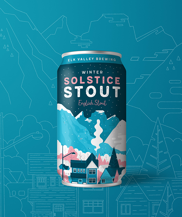 Self-Initiated: Solstice Stout Labels – Hireillo | Hire an Illustrator