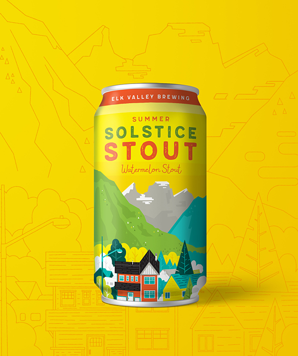 Self-Initiated: Solstice Stout Labels – Hireillo | Hire an Illustrator